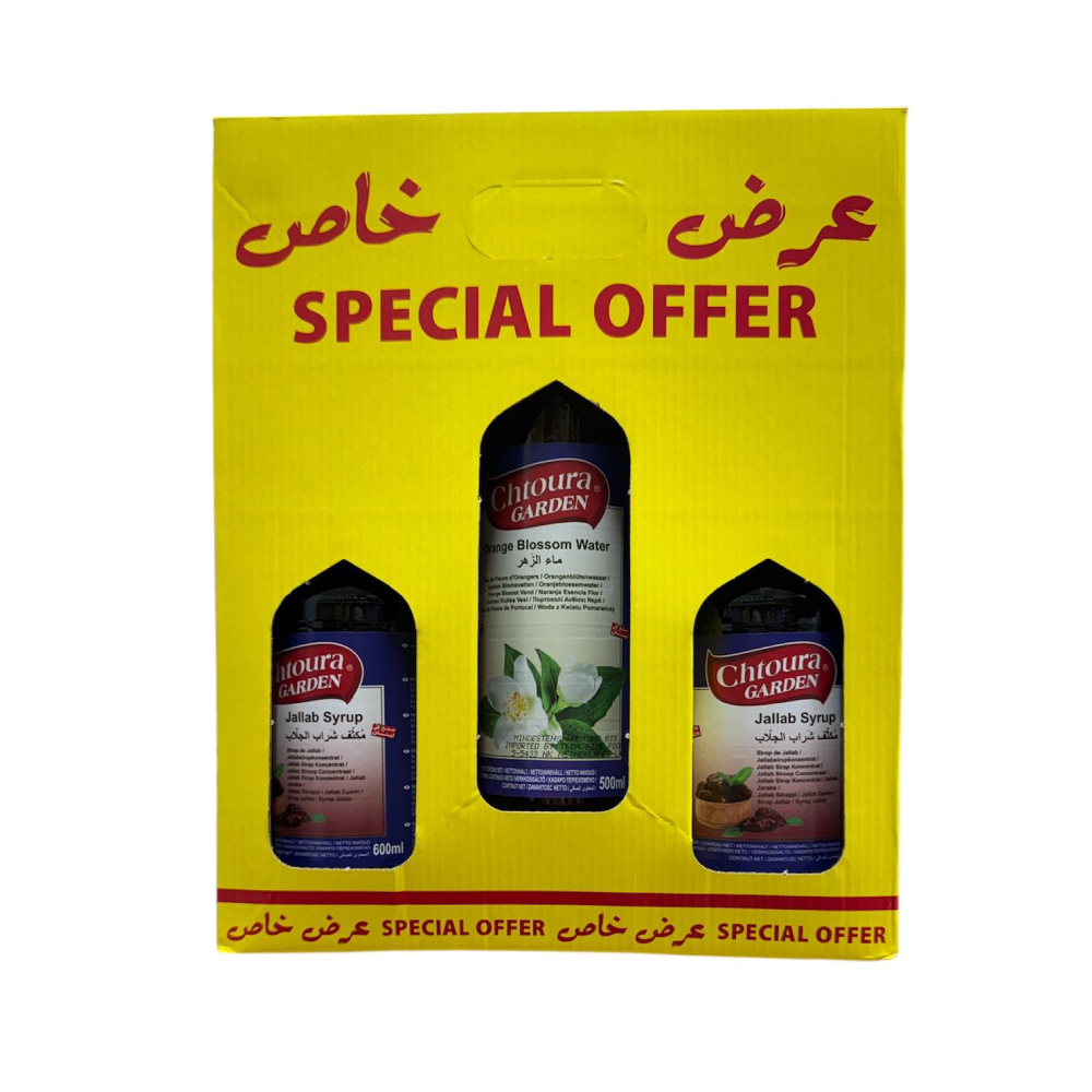 Pachet Chtoura – Sirop de Curmale 600 ml & Apă de Flori de Portocal 500 ...